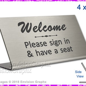 4x8 Engraved Plastic Professional Office School Front Desk Sign ...