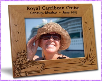 11x14 Family Cruise Vacation Laser Engraved Picture Frame With 4 Photo ...