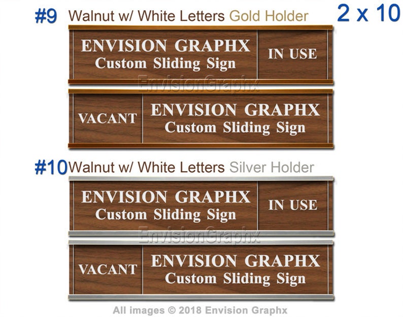 Custom Engraved 2x10 Sliding Door Wall Sign Choose From 10 | Etsy