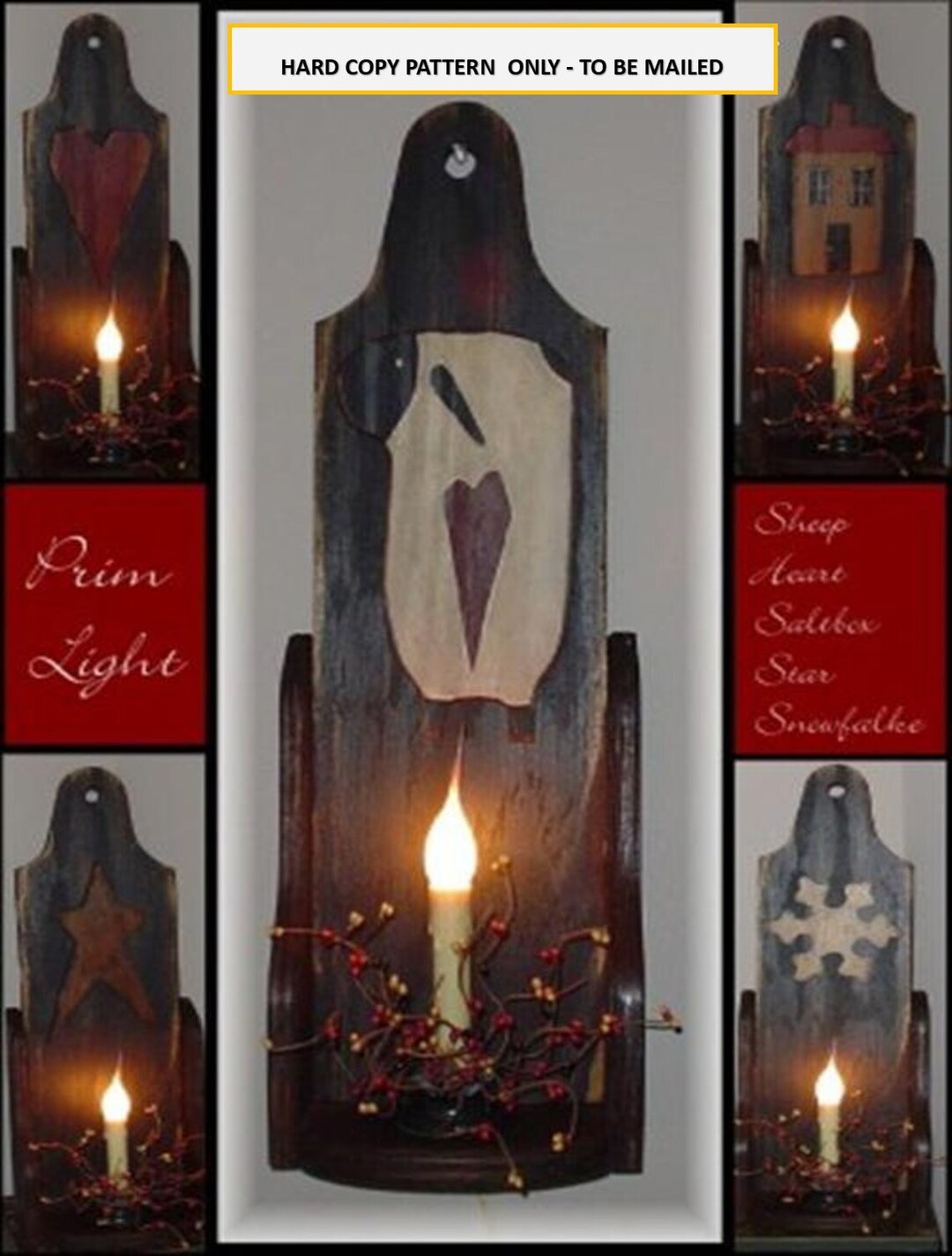 6 PC Prim Light HARDCOPY MAILED - Etsy