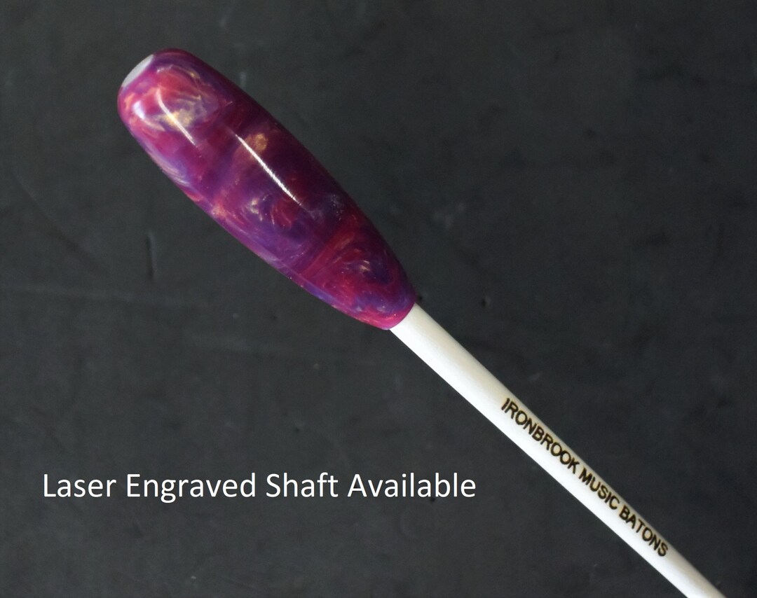 Personalized Music Conductor Baton: Purple Red Gold Swirl Acrylic ...