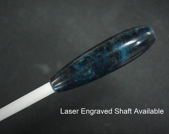 Personalized Music Conductor Baton: Copper With Black Swirl Acrylic ...