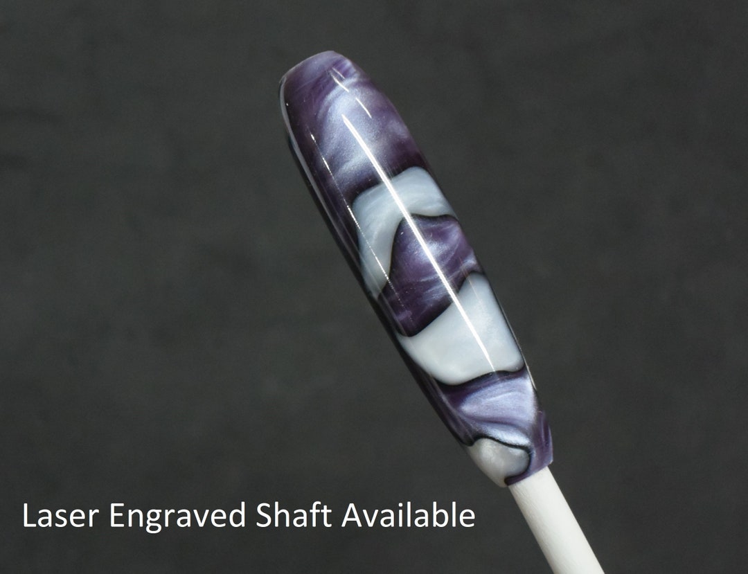 Music Conductor Baton: Purple Black Pearl Swirl Acrylic With Gift Box ...