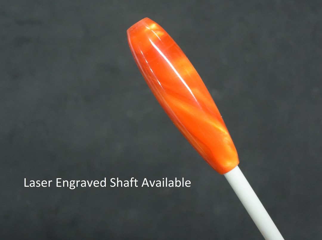 Music Conductor Baton: Orange Gold Swirl Acrylic With Gift Box - Etsy