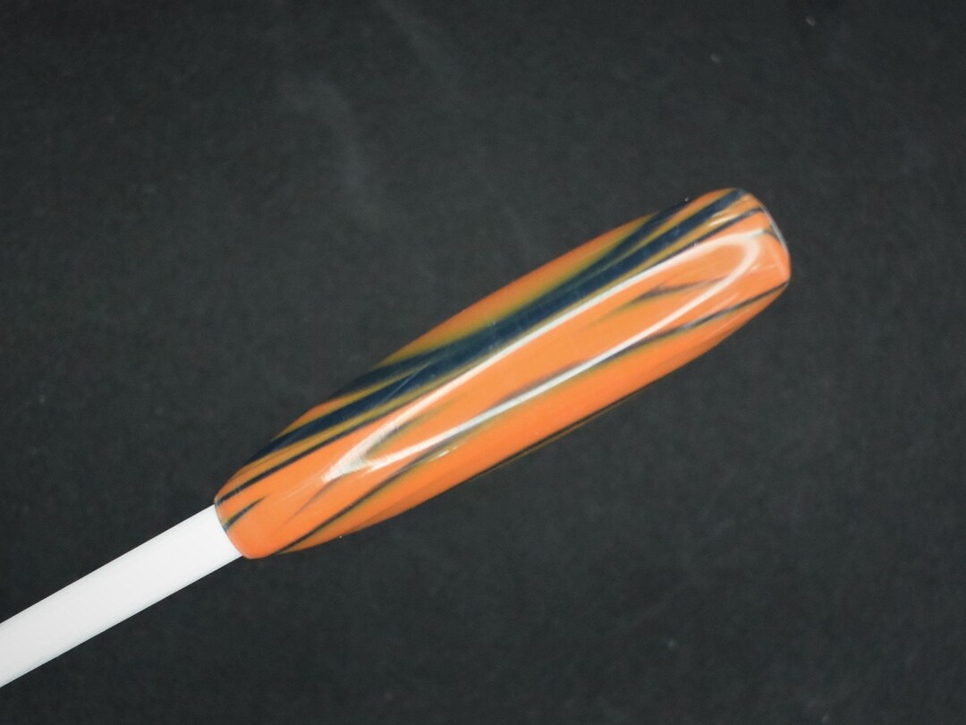 Music Conductor Baton: Orange Black Tiger Stripe Acrylic Plus Gift Box ...