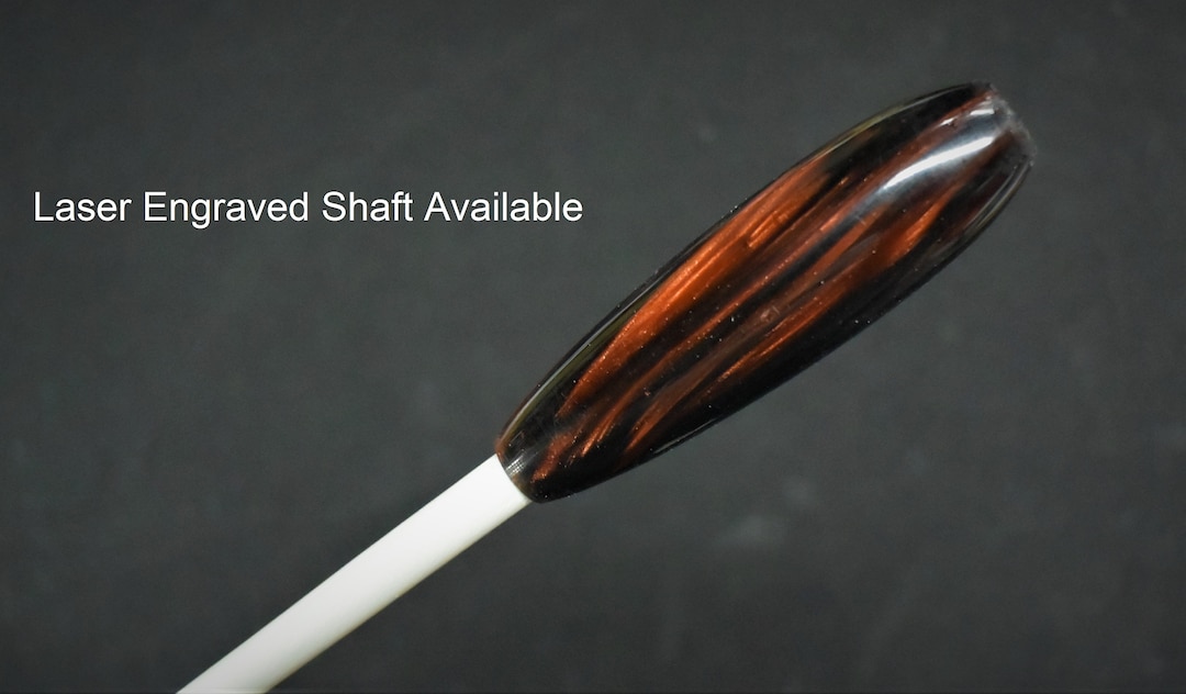 Personalized Music Conductor Baton: Copper With Black Swirl Acrylic ...