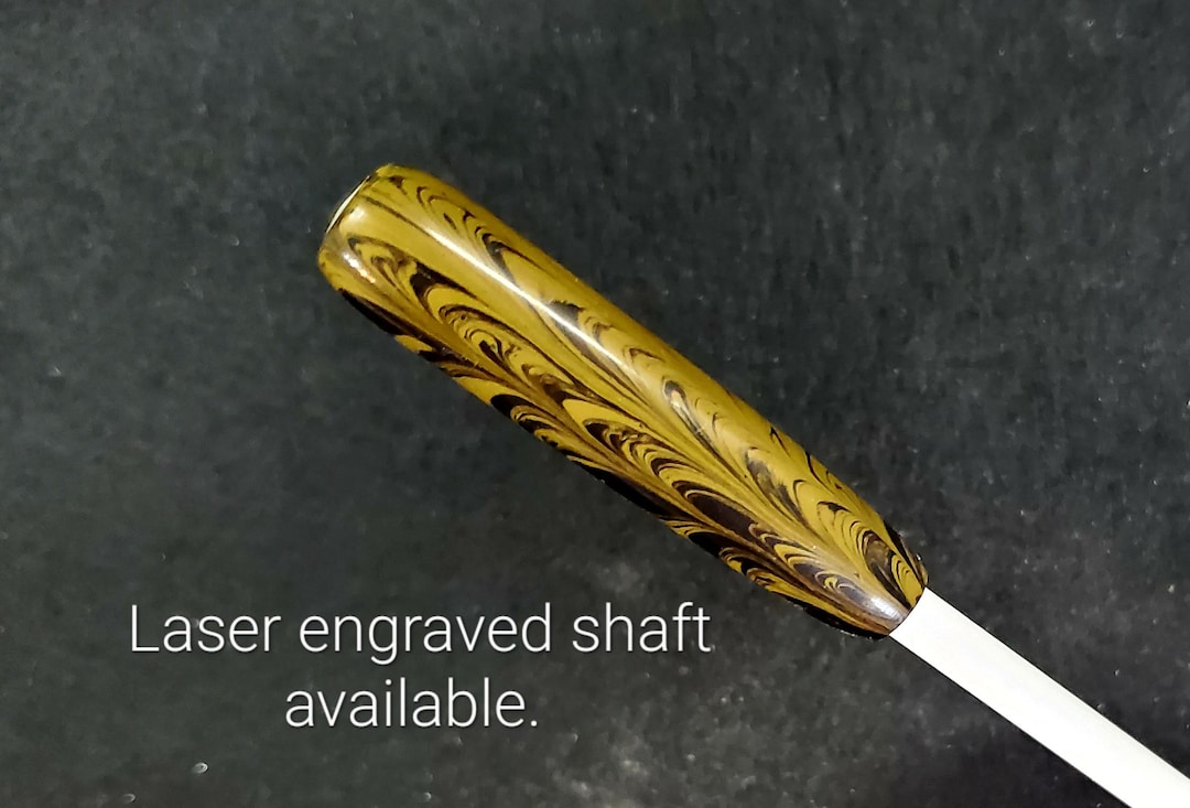 Ebonite Music Conductor Baton: Tan With Black Swirl Plus Gift Box - Etsy