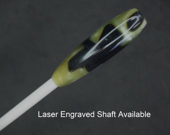 Personalized Music Conductor Baton: Gold and Purple Swirl Acrylic Gift ...