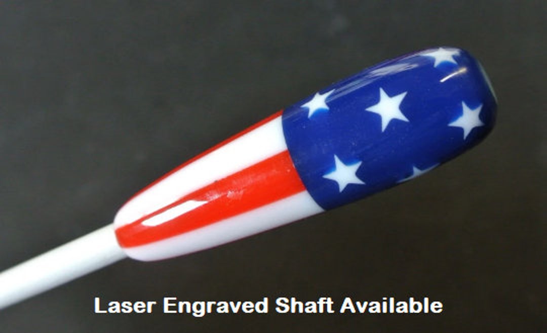 Music Baton - Stars and Stripes Patriotic Red, White Blue Acrylic With ...