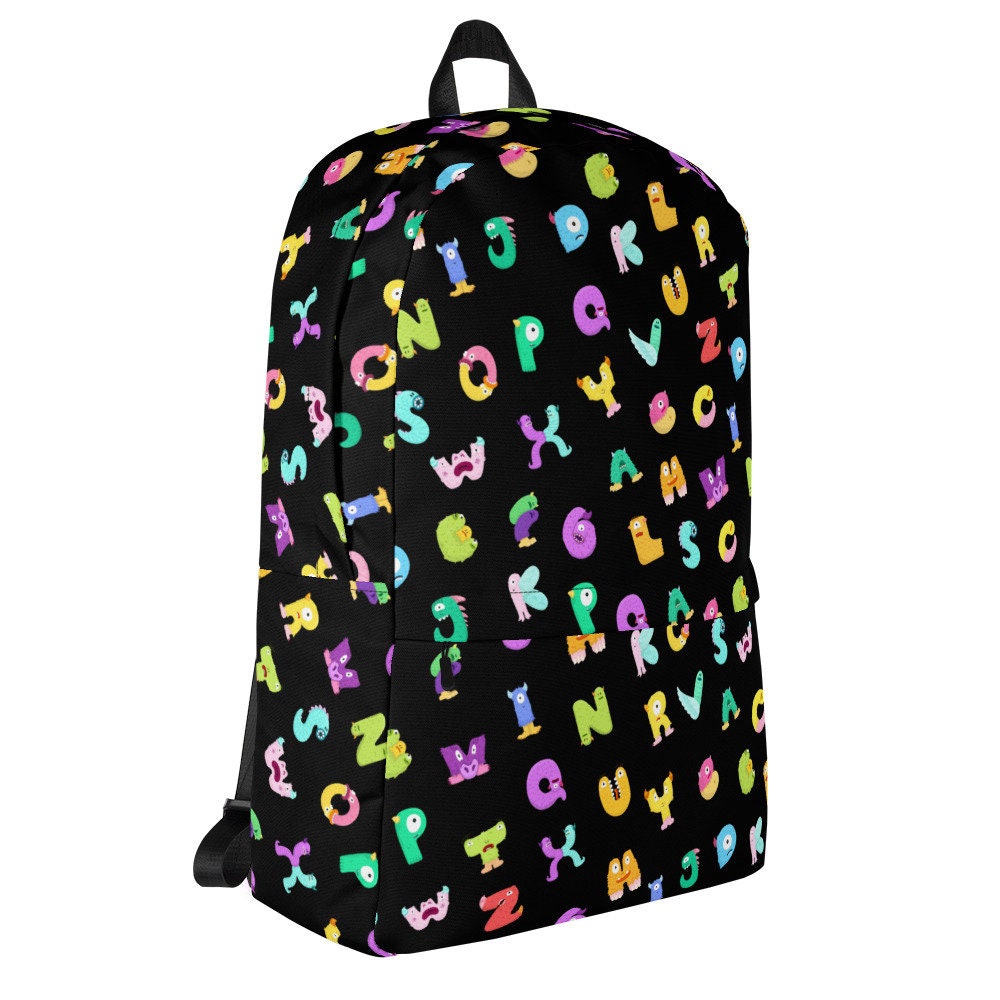 Monster Alphabet Backpack Back to School Back to Work Back - Etsy
