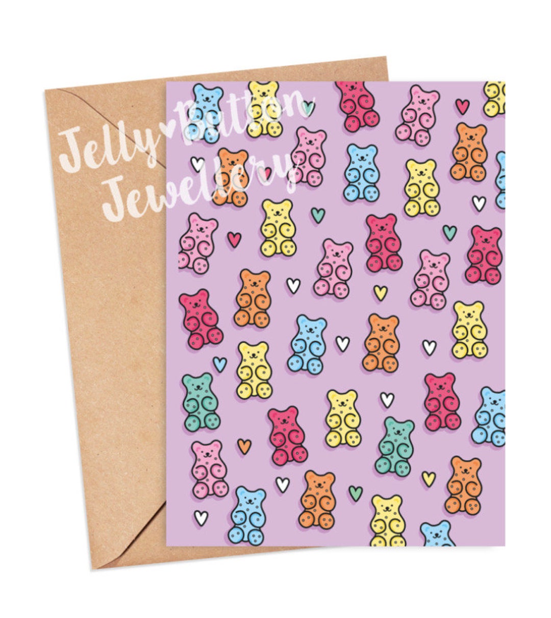 Gummy Bear Sweet Greetings Card - Etsy