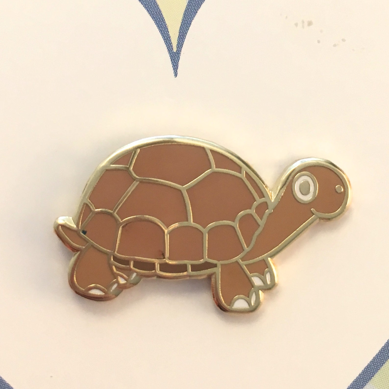 Tortoise Enamel Pin | Etsy