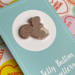 Squirrel Enamel Pin - Etsy