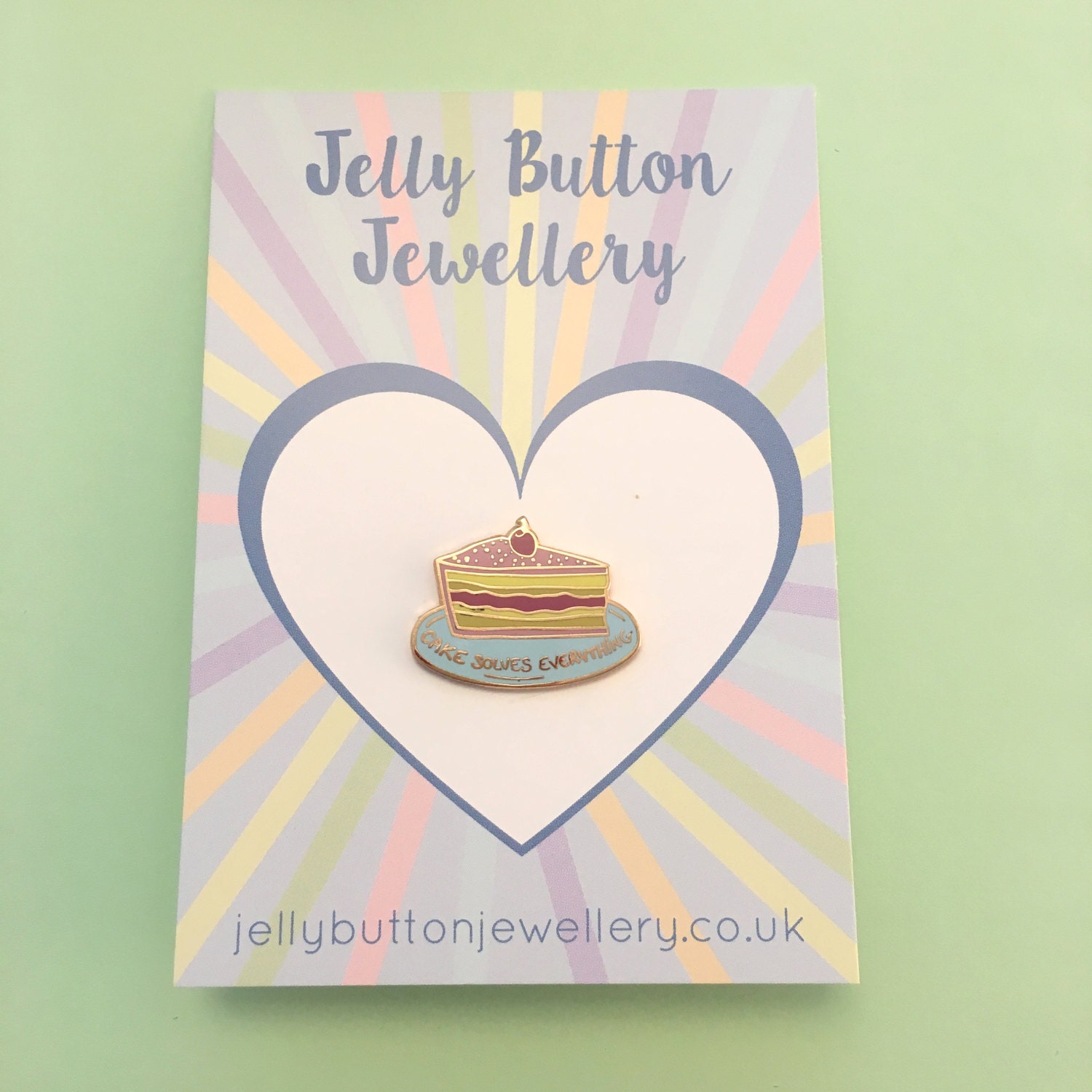 Cake Solves Everything Enamel Pin - Etsy