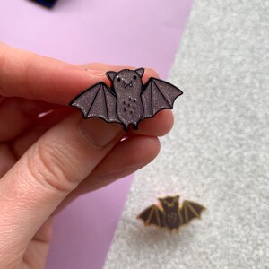 Bat Enamel Pin - Halloween - Etsy