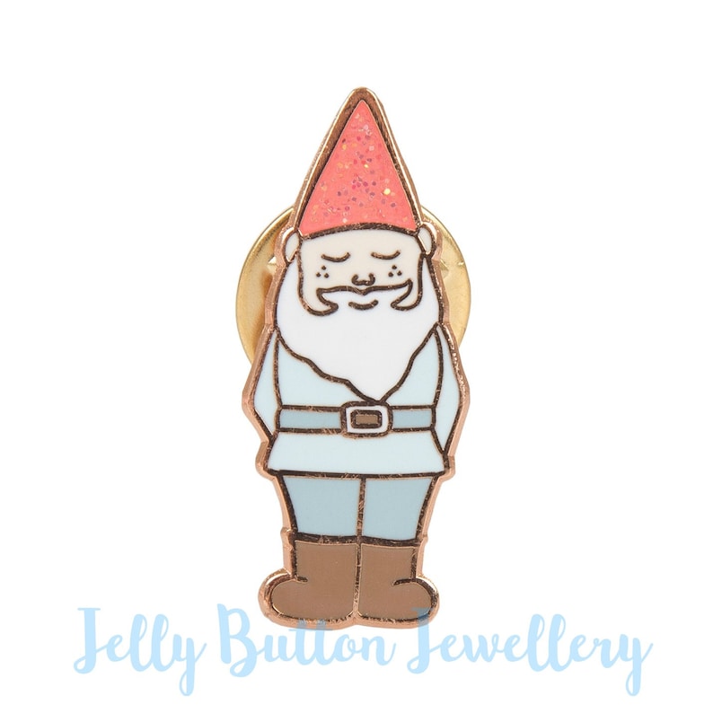 Gnome Enamel Pin - Etsy