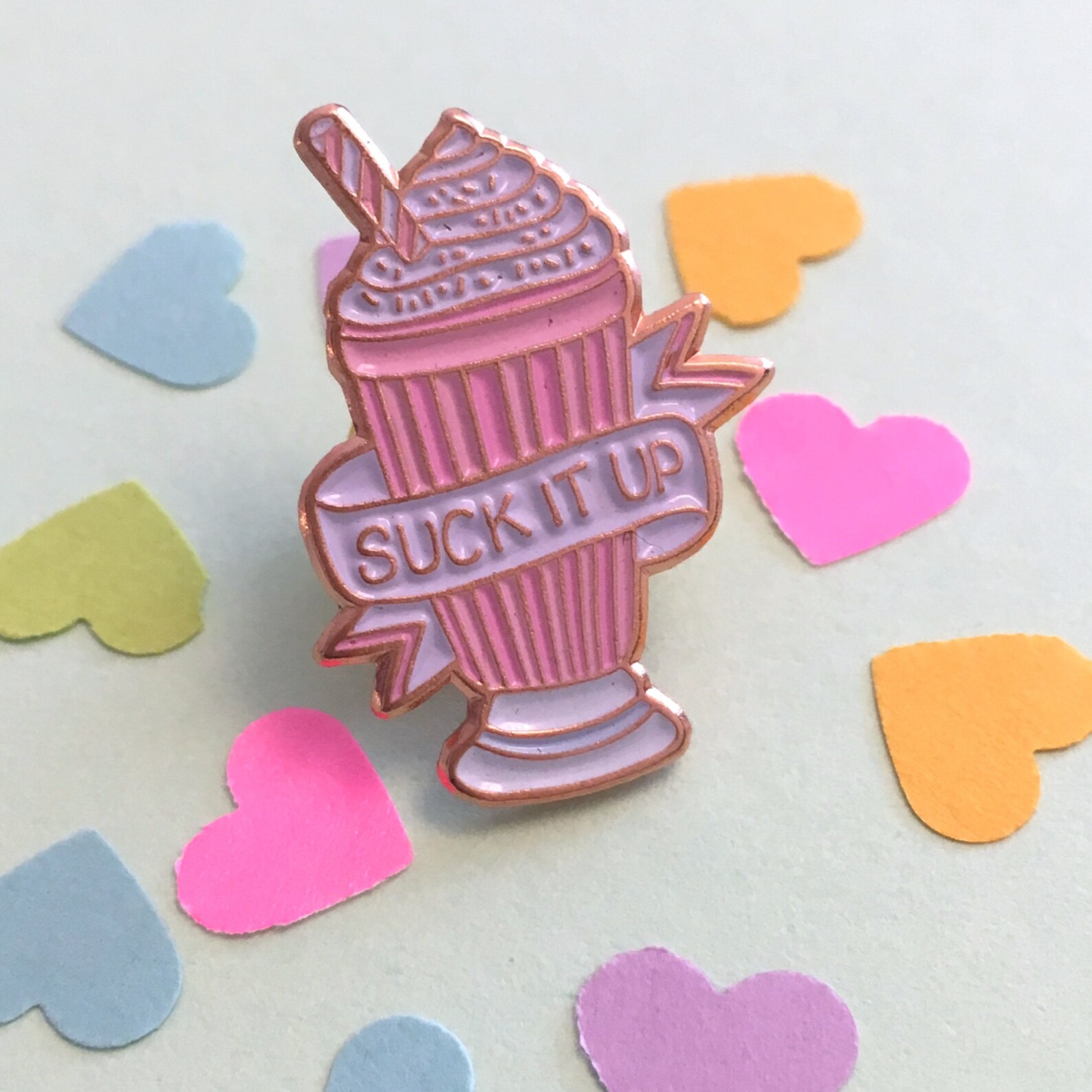 Suck It up Milkshake Enamel Pin - Etsy Canada