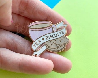 A Cup of Tea Solves Everything Enamel Pin / Pin Badge Flair Enamel ...