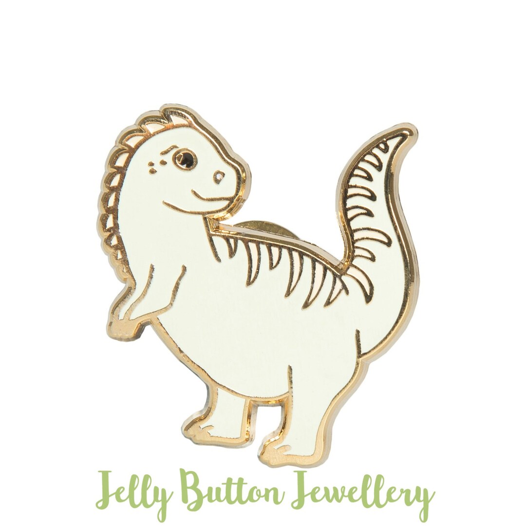 Dinosaur Enamel Pin - Etsy