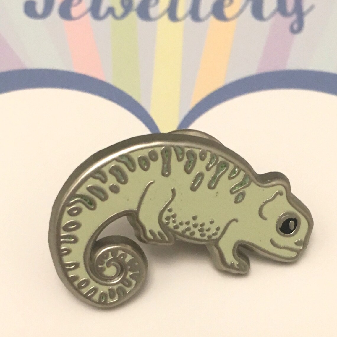 Chameleon Enamel Pin - Etsy