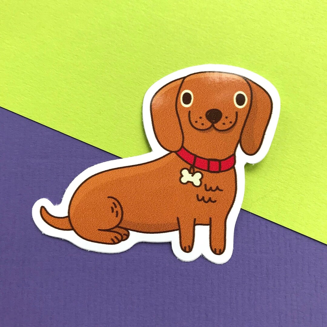 Sausage Dog Vinyl Sticker - Etsy