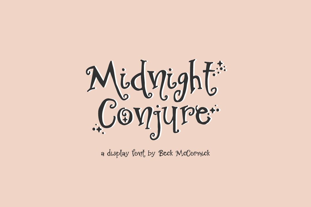 Midnight Conjure Font: Spooky Halloween Font With Stars - Etsy
