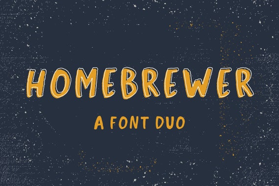 Homebrewer Font Duo Fonts for Procreate Quirky Handwritten | Etsy