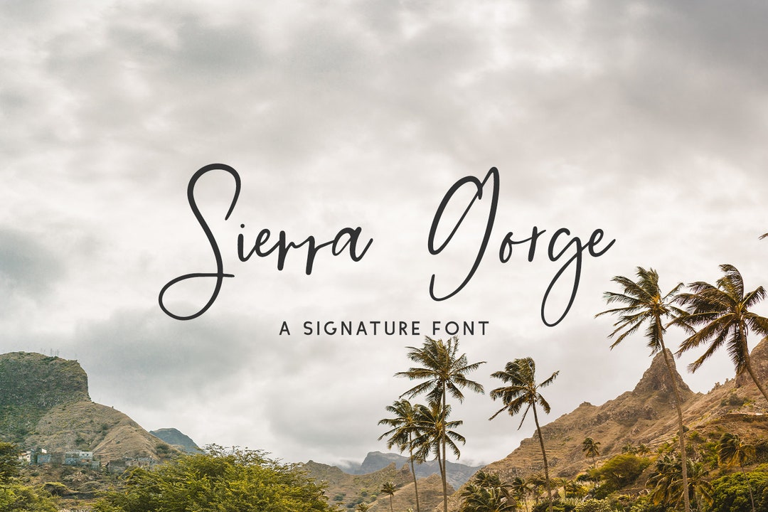 Sierra Gorge Script Font - Modern Script Font, Cricut Fonts, Procreate ...