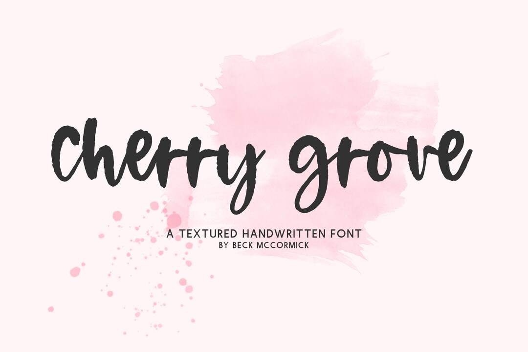 Cherry Grove Cursive Font Fun Fonts Bouncy Fonts Fonts for - Etsy