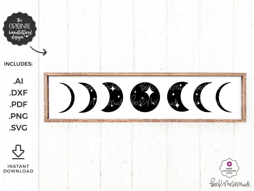 Moon SVG Cricut SVG Silhouette SVG Cricut File Cricut Download Svg ...