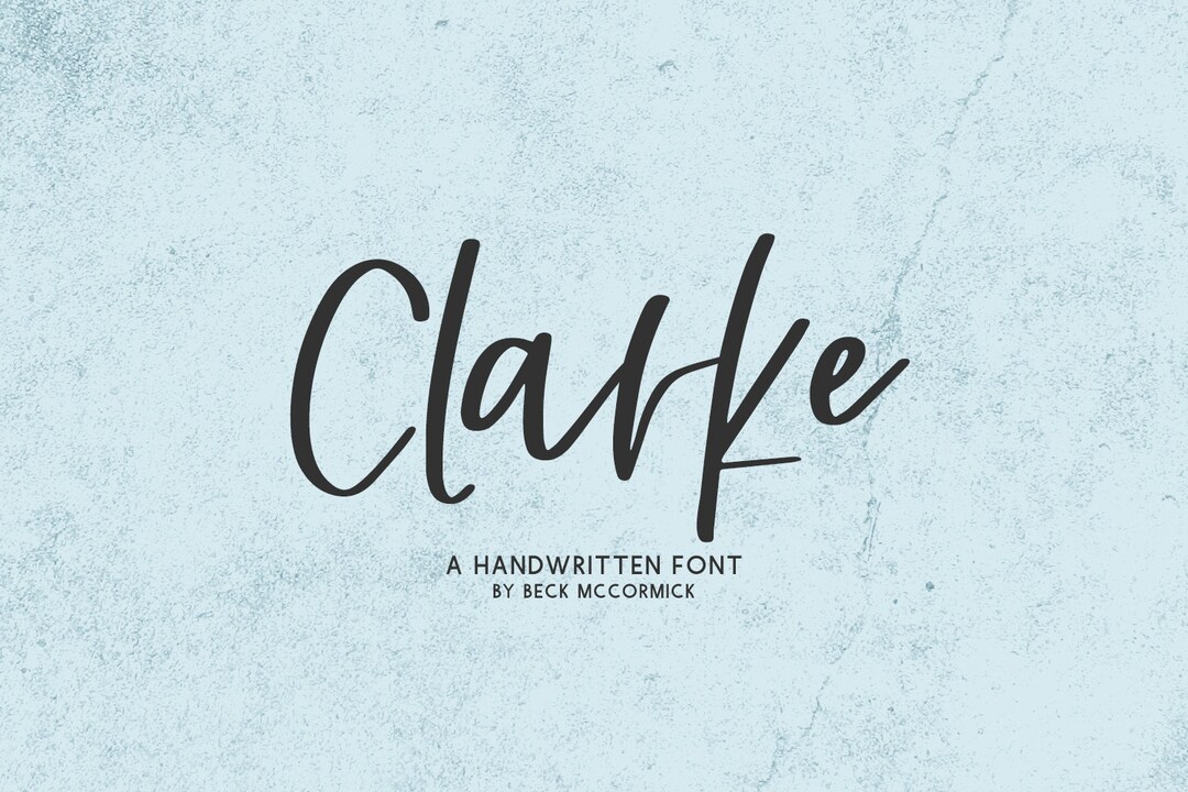 Clarke Script Font - Modern Calligraphy, Handwritten Script Font, Boho ...