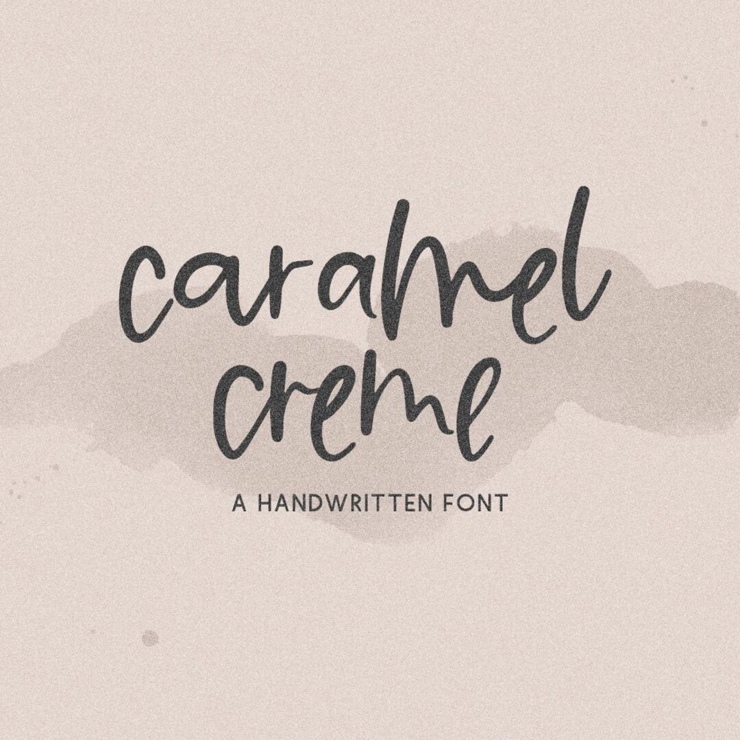 Caramel Creme Script Font: Modern Handwriting Font - Etsy