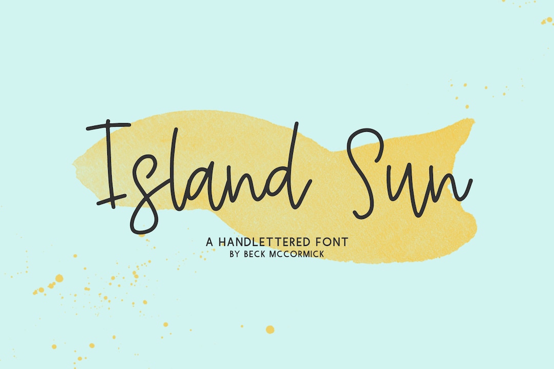 Island Sun Script Font Modern Calligraphy, Handwriting Font, Boho Fonts, Cursive Fonts, Cricut ...