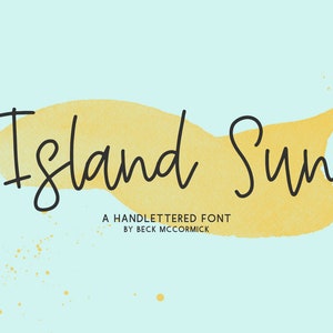 Island Sun Script Font Modern Calligraphy, Handwriting Font, Boho Fonts ...