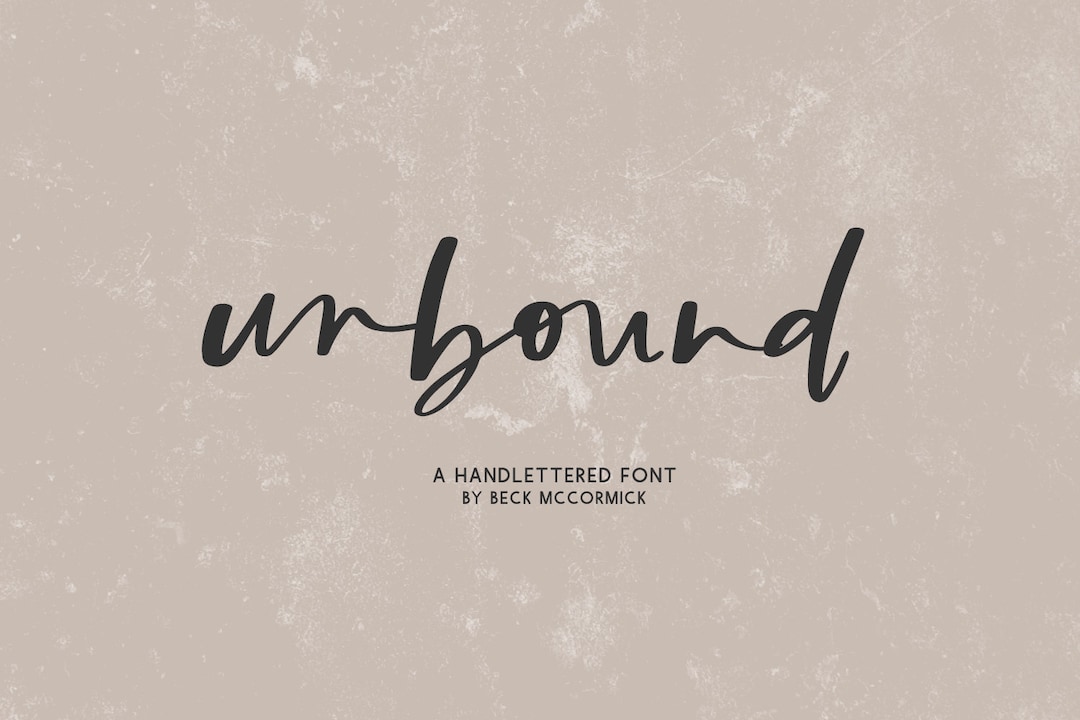 Unbound Script Font Modern Calligraphy, Handwritten Script Font, Boho ...
