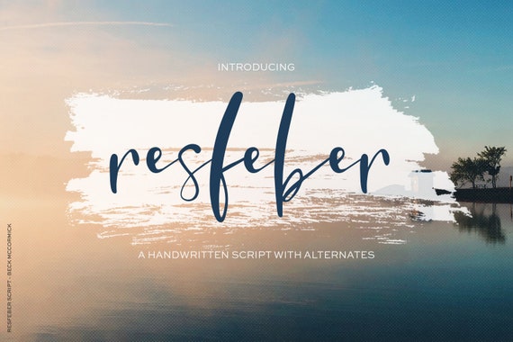 Resfeber Script Modern Script Font Cricut Fonts Procreate | Etsy