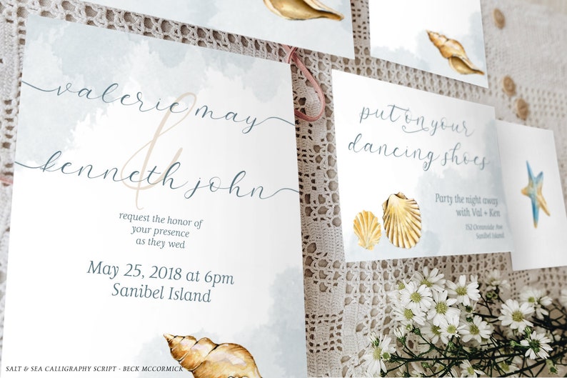 Salt and Sea Cursive Font Modern Calligraphy Handwritten - Etsy