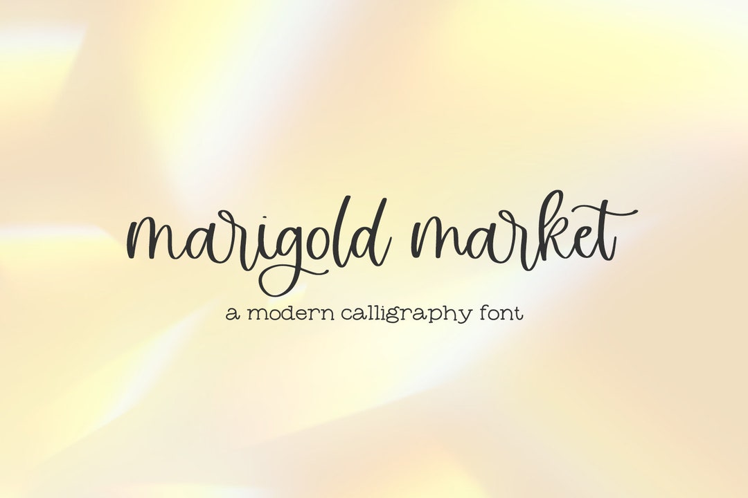 Marigold Market Script - Procreate Font, Bouncy Handwritten Script Font ...