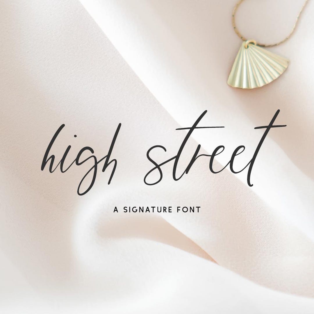 High Street Script Font: Modern Signature Font - Etsy