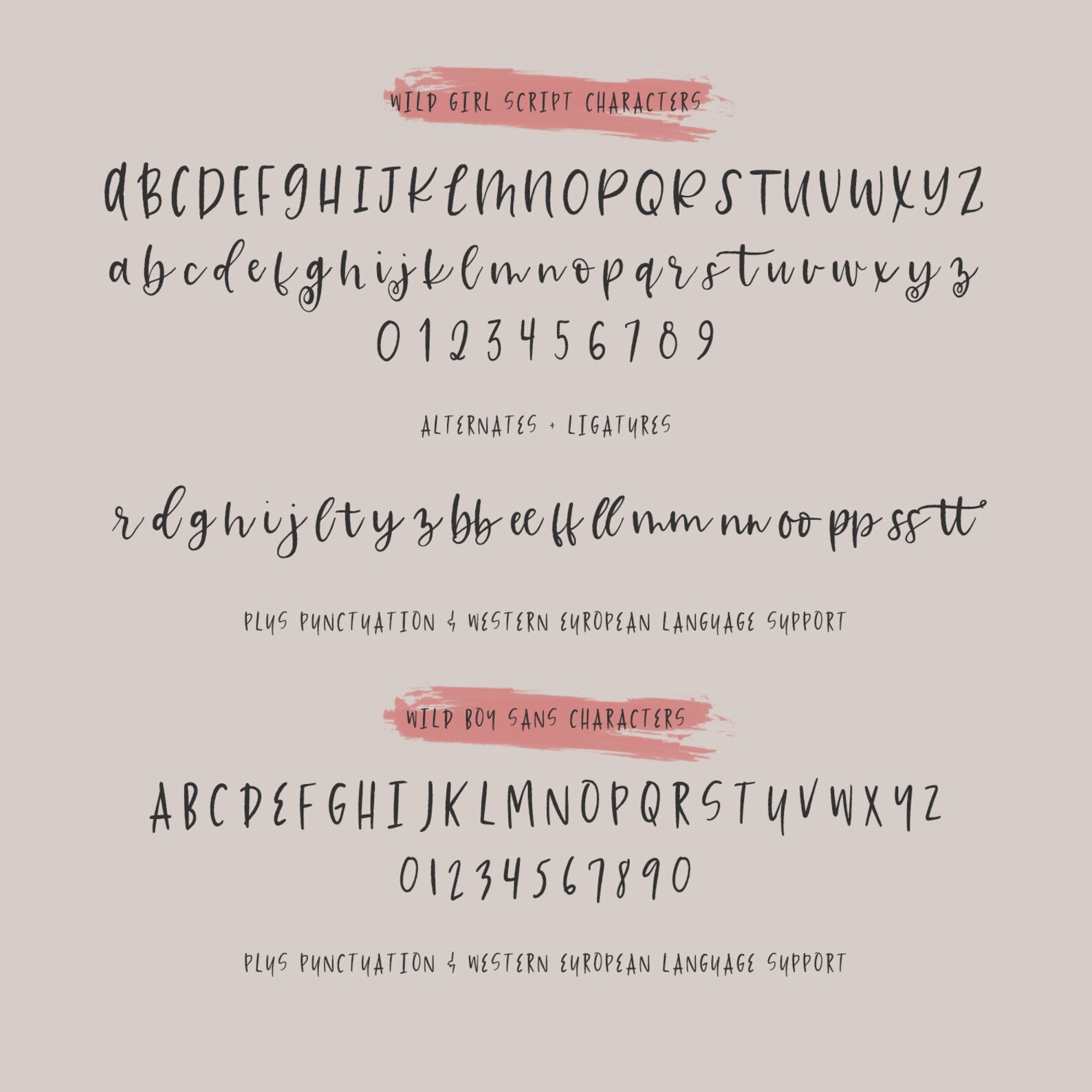 Wild Children Font Duo Modern Script Font Procreate Fonts - Etsy