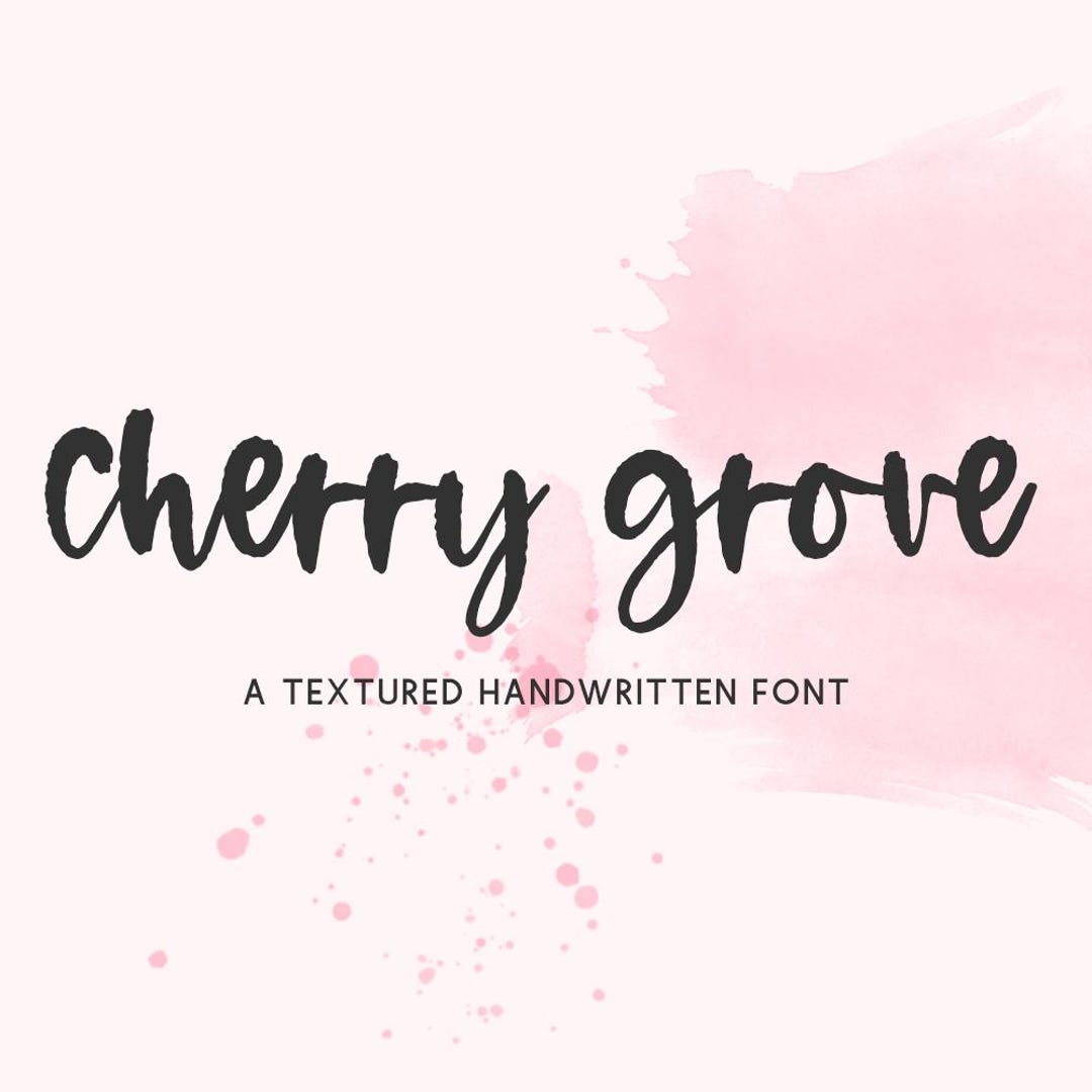 Cherry Grove Cursive Font - Fun Fonts, Bouncy Fonts, Fonts for Cricut ...