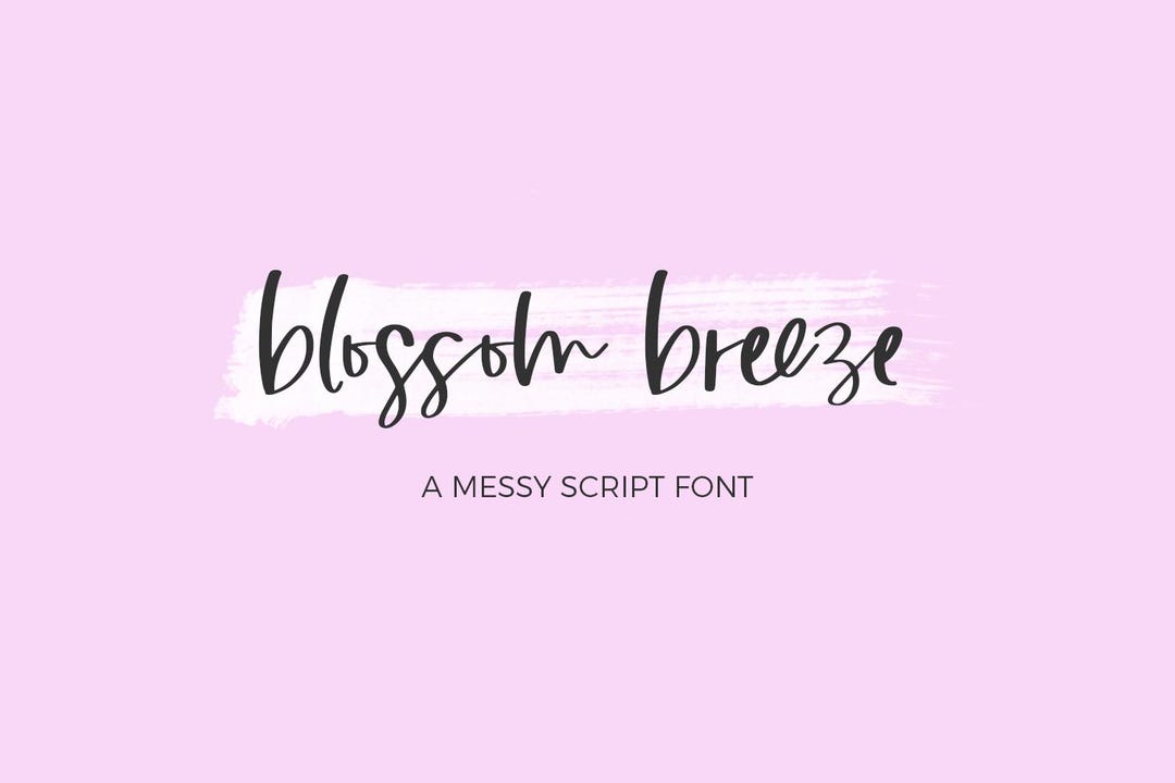 Blossom Breeze Font: Cursive Script for Cricut & Procreate - Etsy
