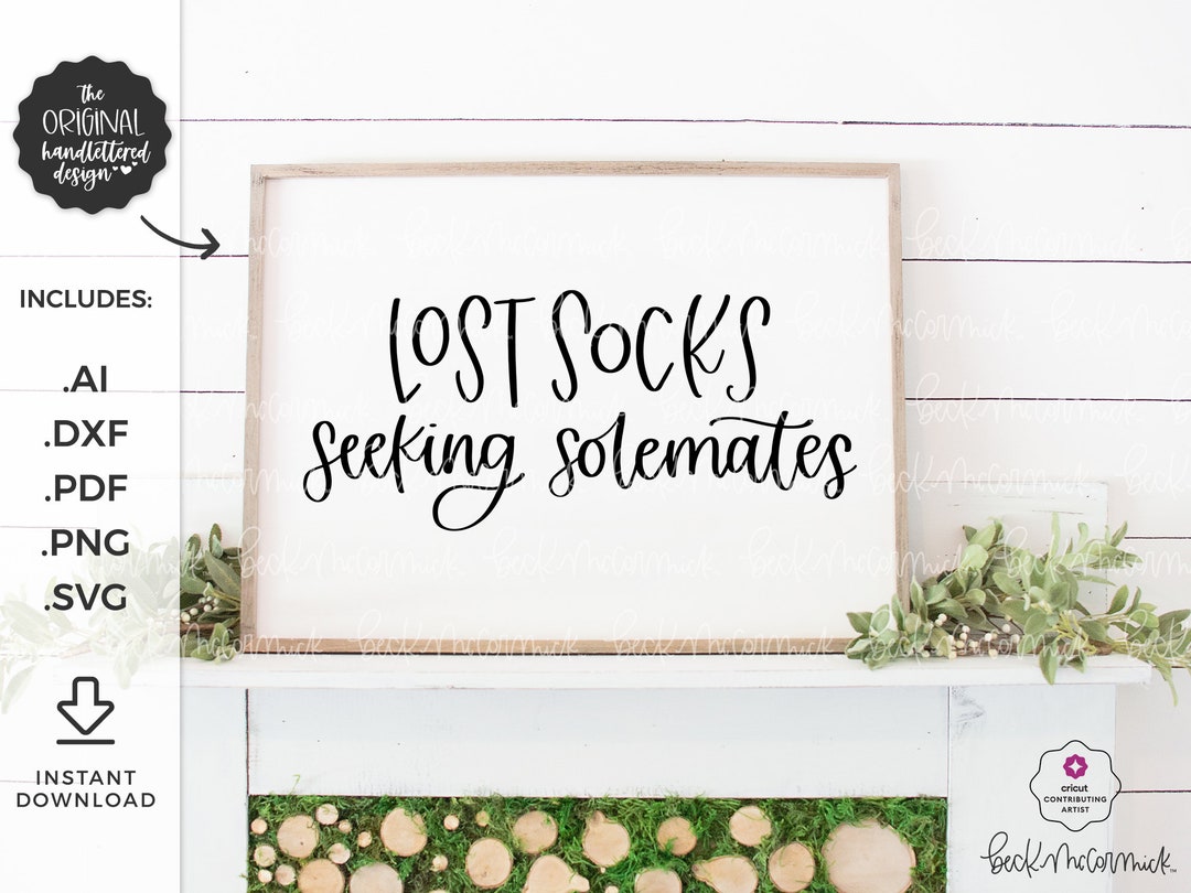 Lost Socks Seeking Solemates SVG File - Silhouette Cut File ...