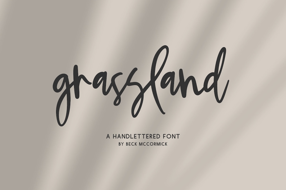 Grassland Script Font - Modern Script Font, Cricut Fonts, Procreate ...