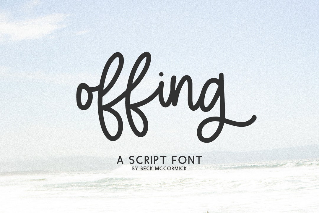 Offing Script Font Handwriting Font, Goodnotes Font, Planner Font ...