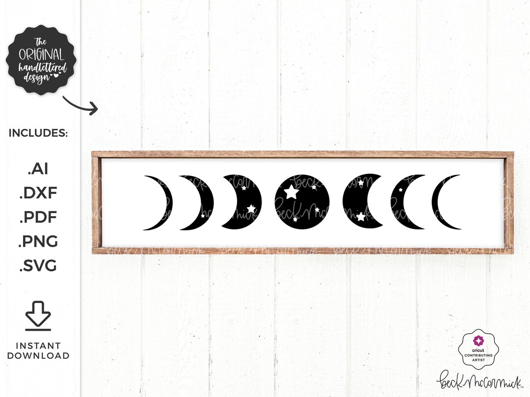 Moon SVG Cricut SVG Silhouette SVG Cricut File Cricut Download Svg ...