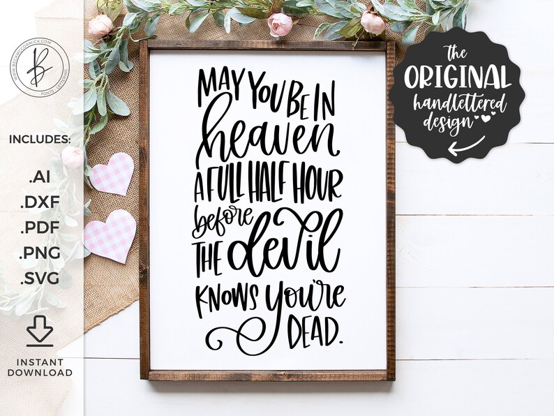 Irish Toast SVG Silhouette Cut File Instant Download | Etsy