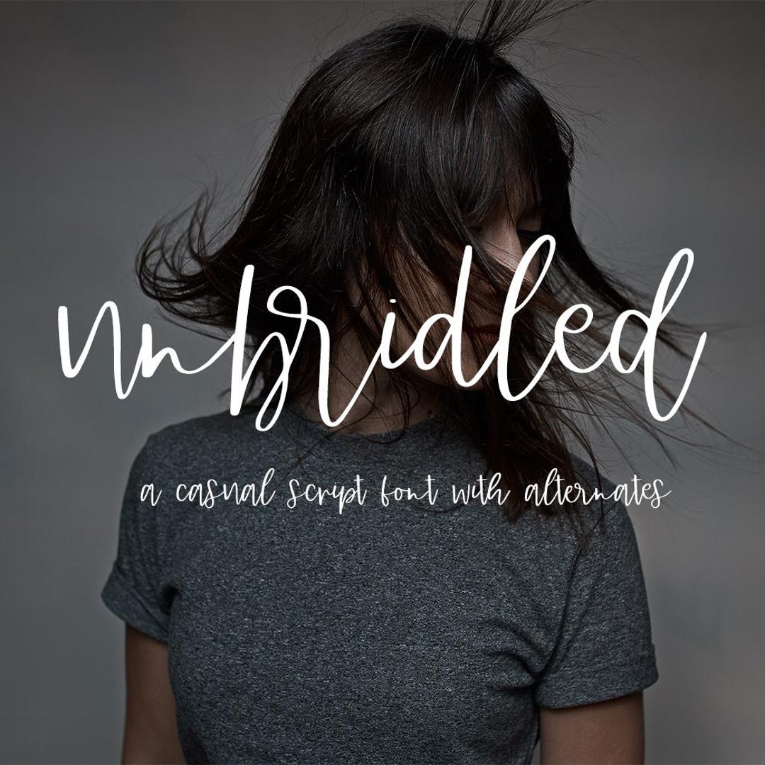 Unbridled Script Font: Modern Handwriting With Ligatures - Etsy