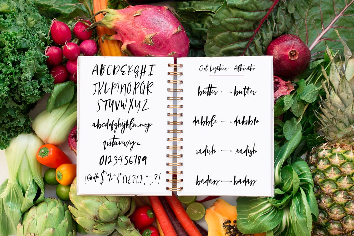 Backyard Garden Font Handwritten Script Font Brush Font - Etsy