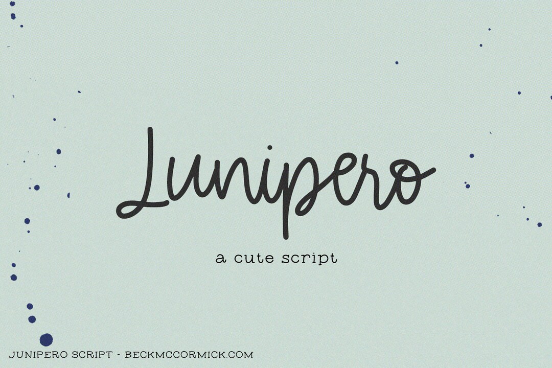 Junipero Script Font Modern Script Font, Cricut Font, Procreate Fonts ...